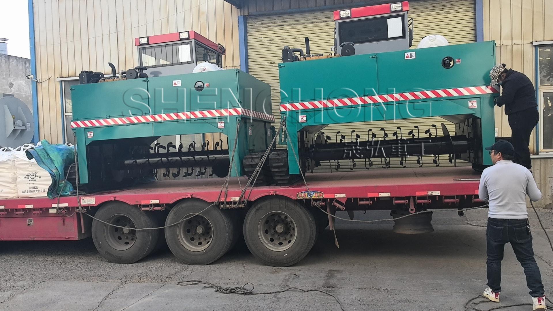 Crawler compost making machine to Brazil - Organic fertilizer ...